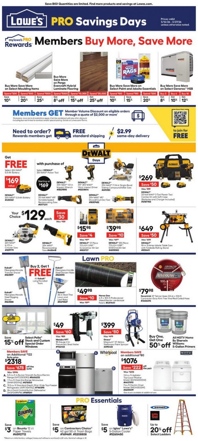 Lowe's Pro Ad Mar 16 – Mar 27, 2026