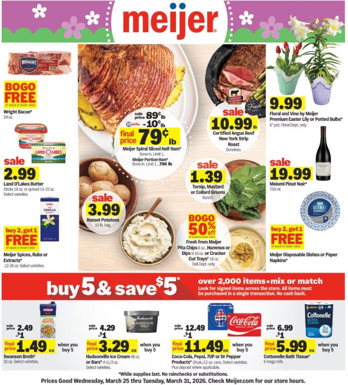 Meijer Weekly Ad Mar 25 – Mar 31, 2026 (Easter Promotion Included)