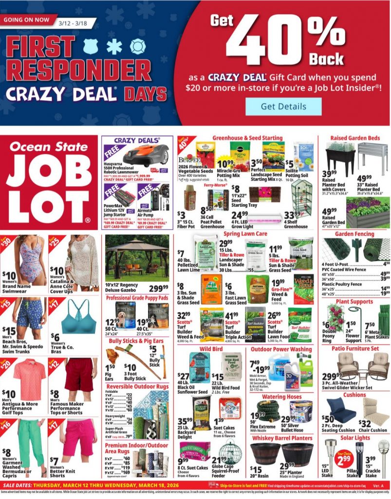 Ocean State Job Lot Weekly Ad Mar 12 – Mar 18, 2026