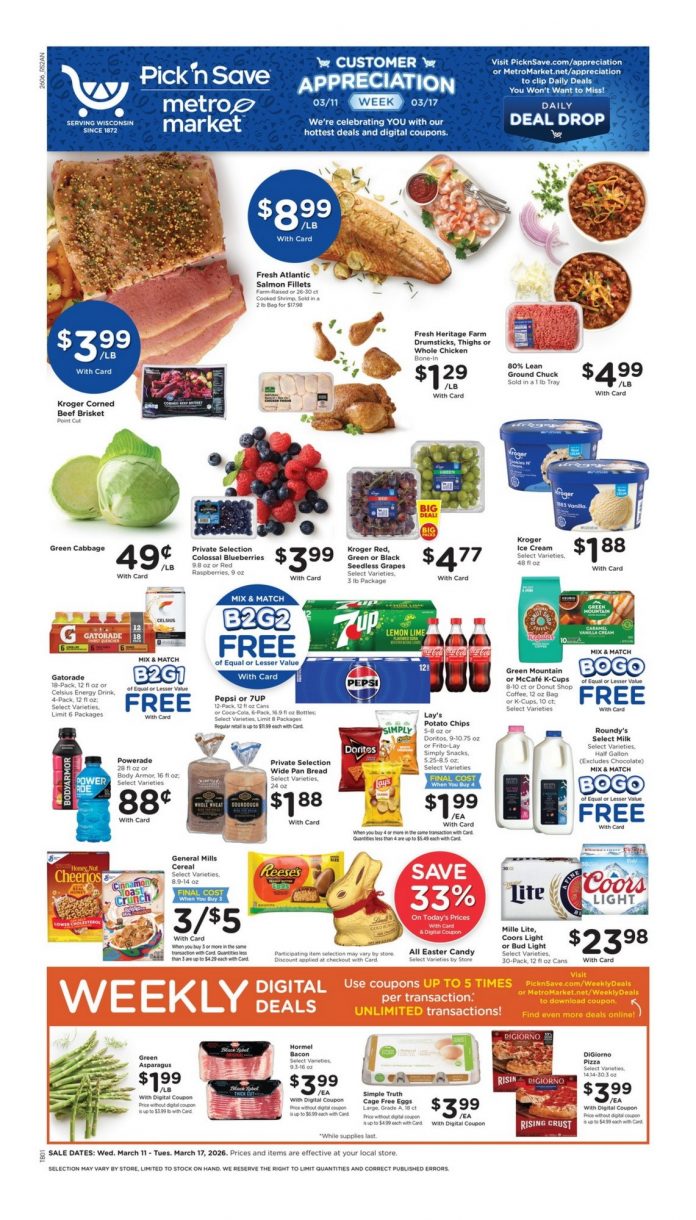 Pick 'n Save Weekly Ad Mar 11 – Mar 17, 2026 (Easter Promotion Included)