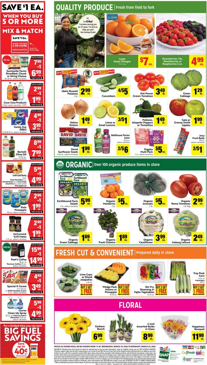 Save Mart Supermarkets Weekly Ad Mar 18 – Mar 24, 2026