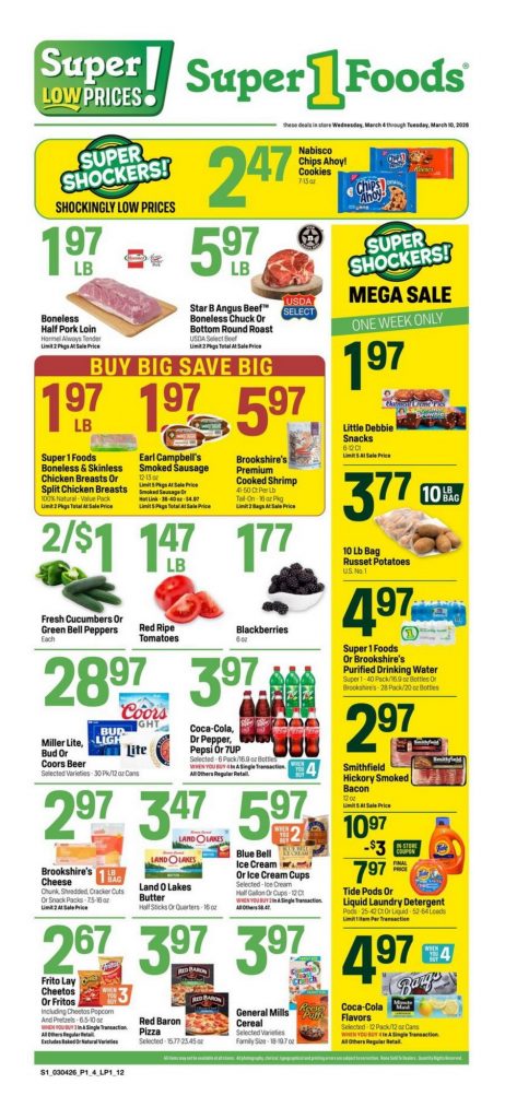 Super 1 Foods Weekly Ad Mar 04 – Mar 10, 2026