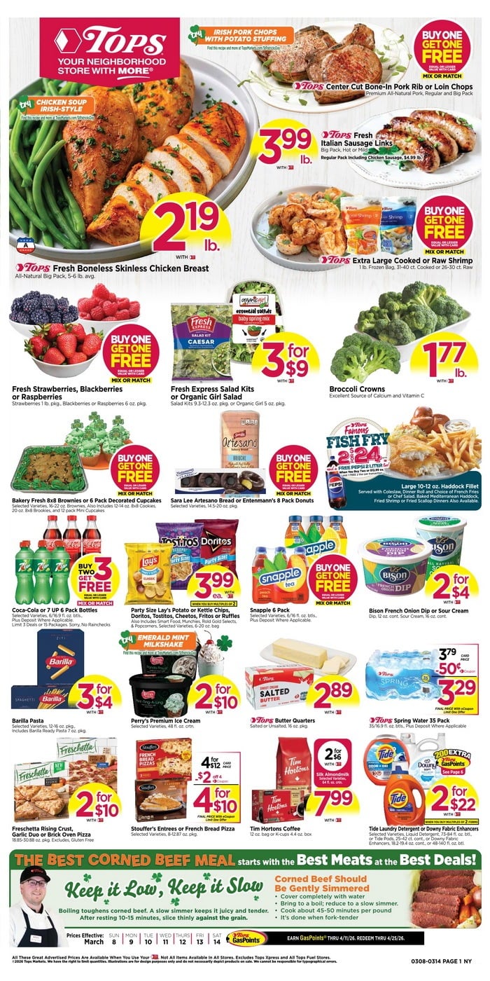 Tops Weekly Ad Mar 08 – Mar 14, 2026