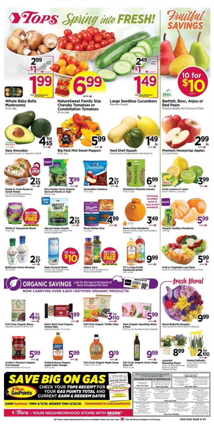 Tops Weekly Ad Mar 15 – Mar 21, 2026 (St. Patrick's Day Promotion Included)