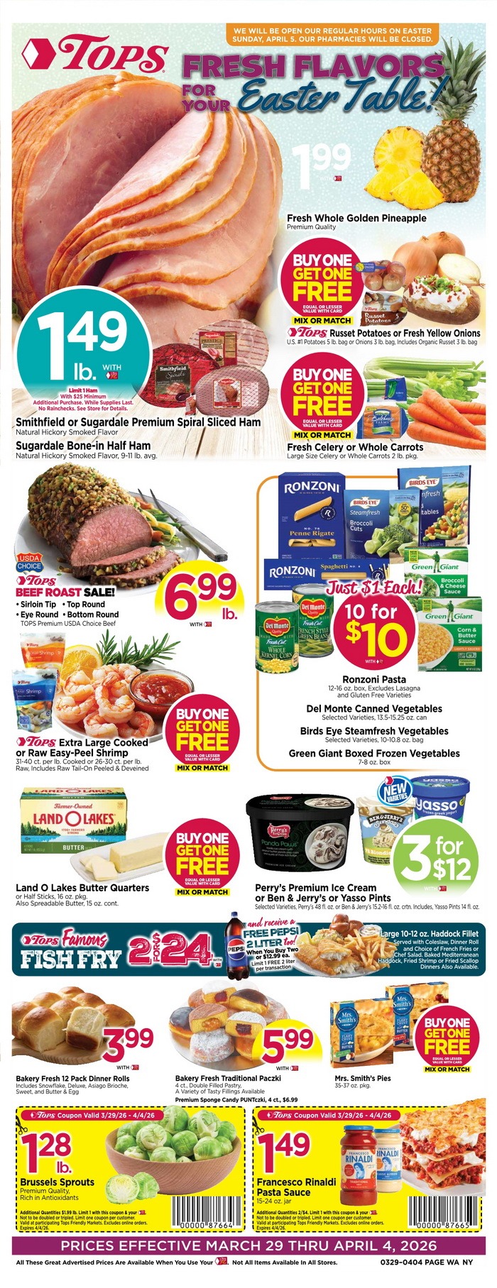 Tops Weekly Ad Mar 29 – Apr 04, 2026 (Easter Promotion Included)
