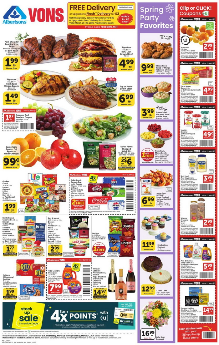 Vons Weekly Ad Mar 25 – Mar 31, 2026