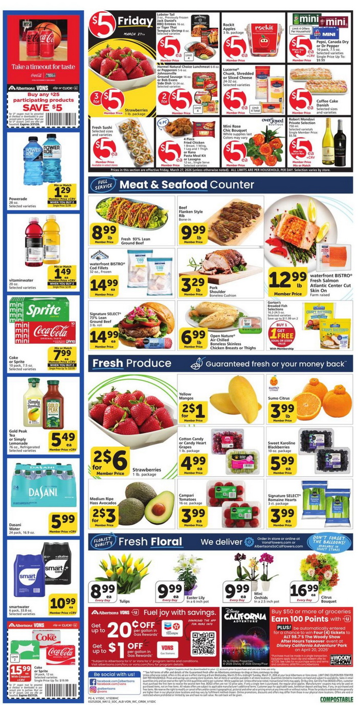 Vons Weekly Ad Mar 25 – Mar 31, 2026