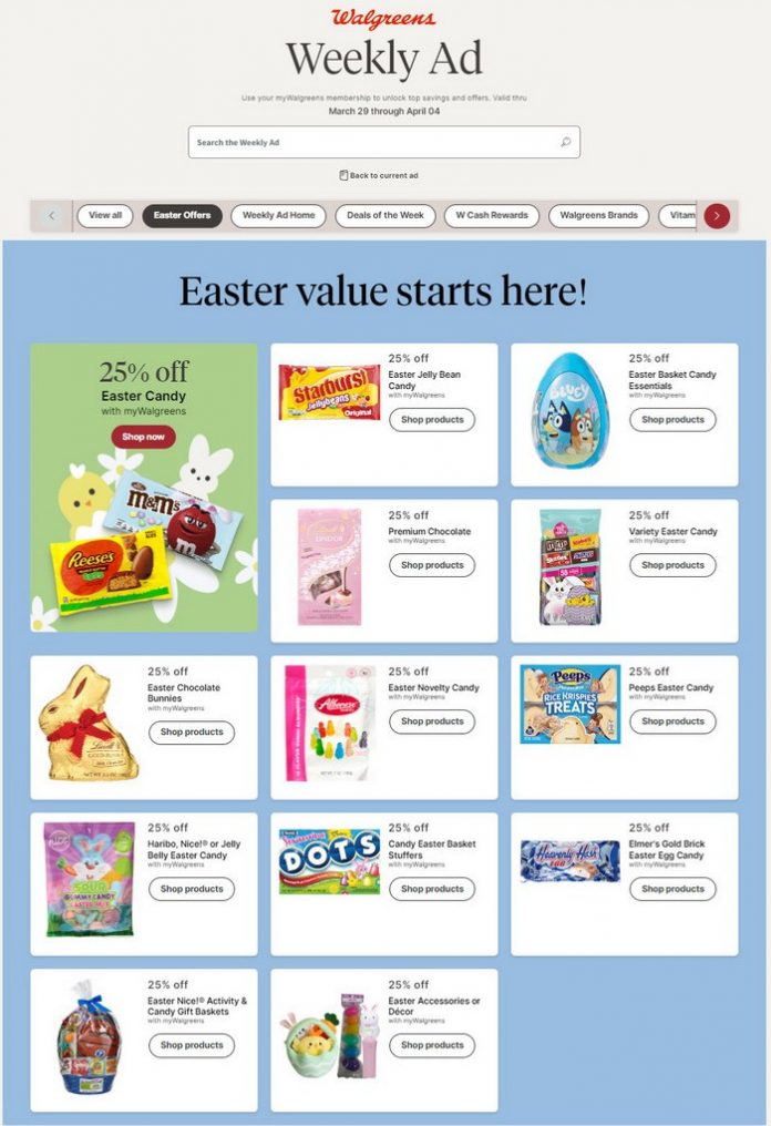 Walgreens Weekly Ad Mar 29 – Apr 04, 2026 (Easter Promotion Included)