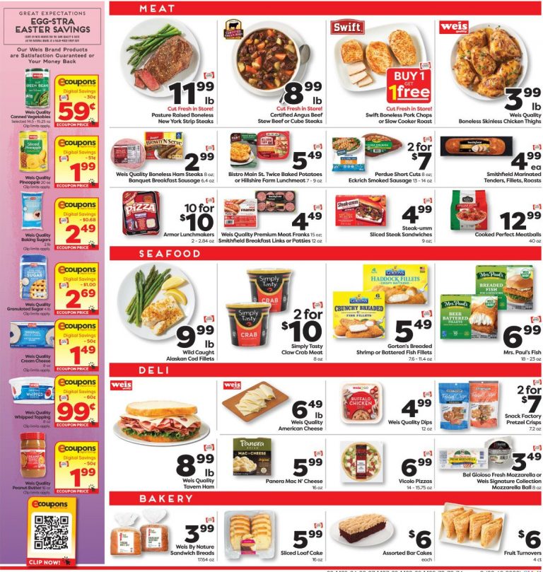 Weis Markets Weekly Ad Mar 19 – Mar 25, 2026 (Easter Promotion Included)