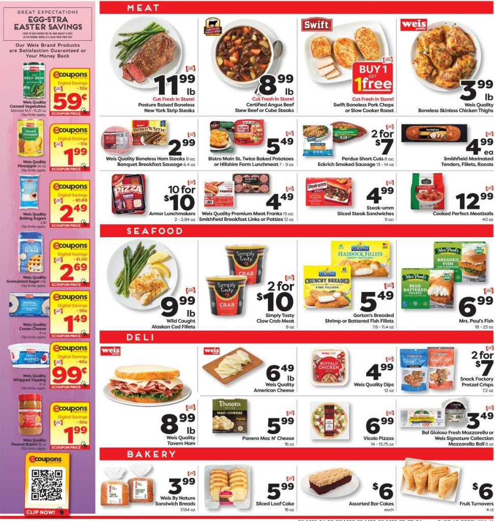 Weis Markets Weekly Ad Mar 19 – Mar 25, 2026 (Easter Promotion Included)
