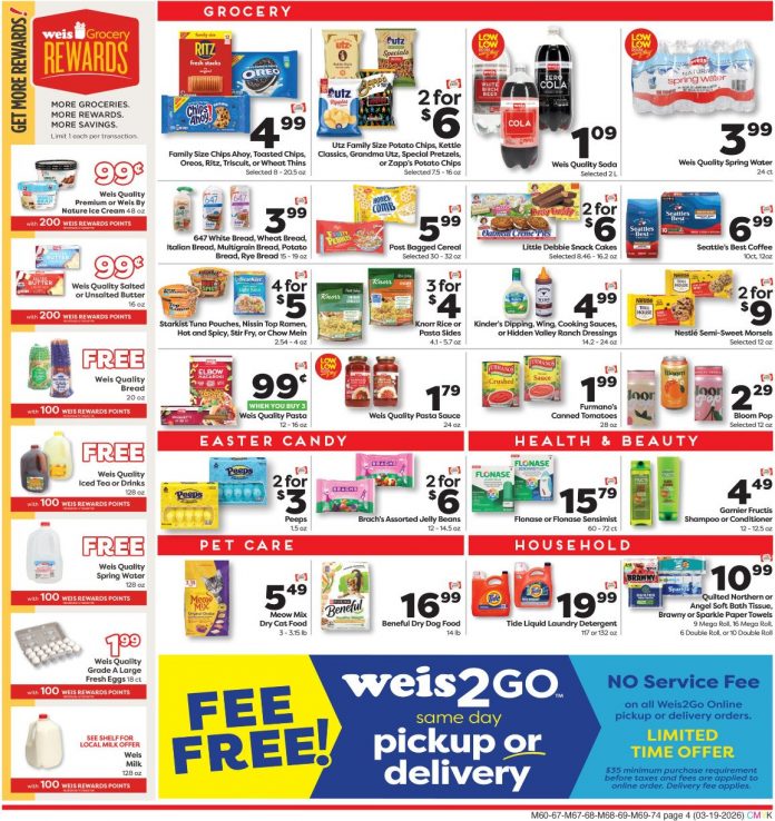 Weis Markets Weekly Ad Mar 19 – Mar 25, 2026 (Easter Promotion Included)