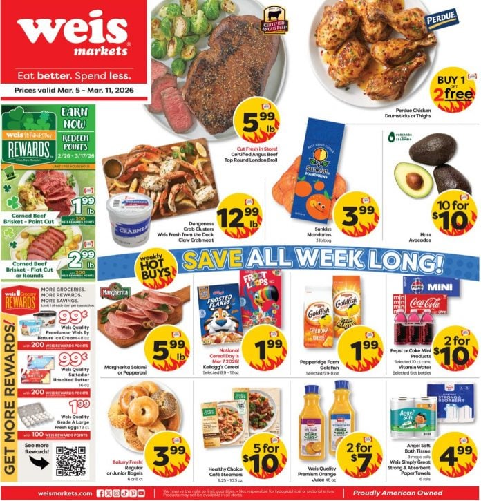 Weis Markets Weekly Ad Mar 05 – Mar 11, 2026 (Saint Patrick's Day ...
