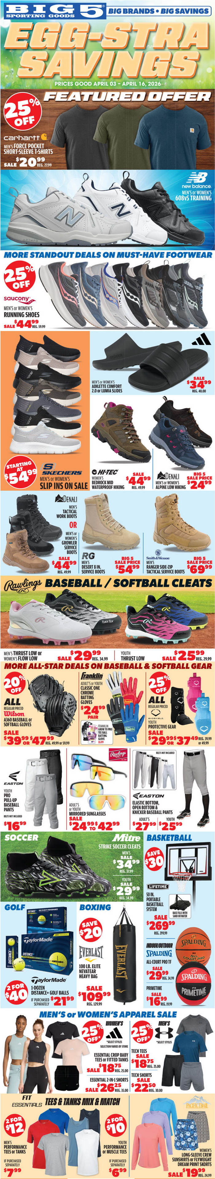 Big 5 Sporting Goods Weekly Ad Apr 03 – Apr 16, 2026