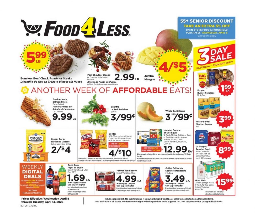 Food 4 Less Weekly Ad Apr 08 – Apr 14, 2026