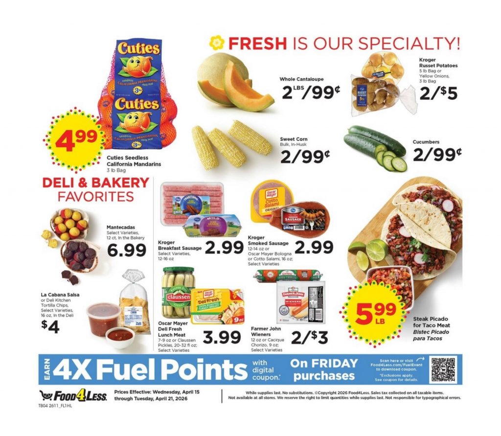 Food 4 Less Weekly Ad Apr 15 – Apr 21, 2026