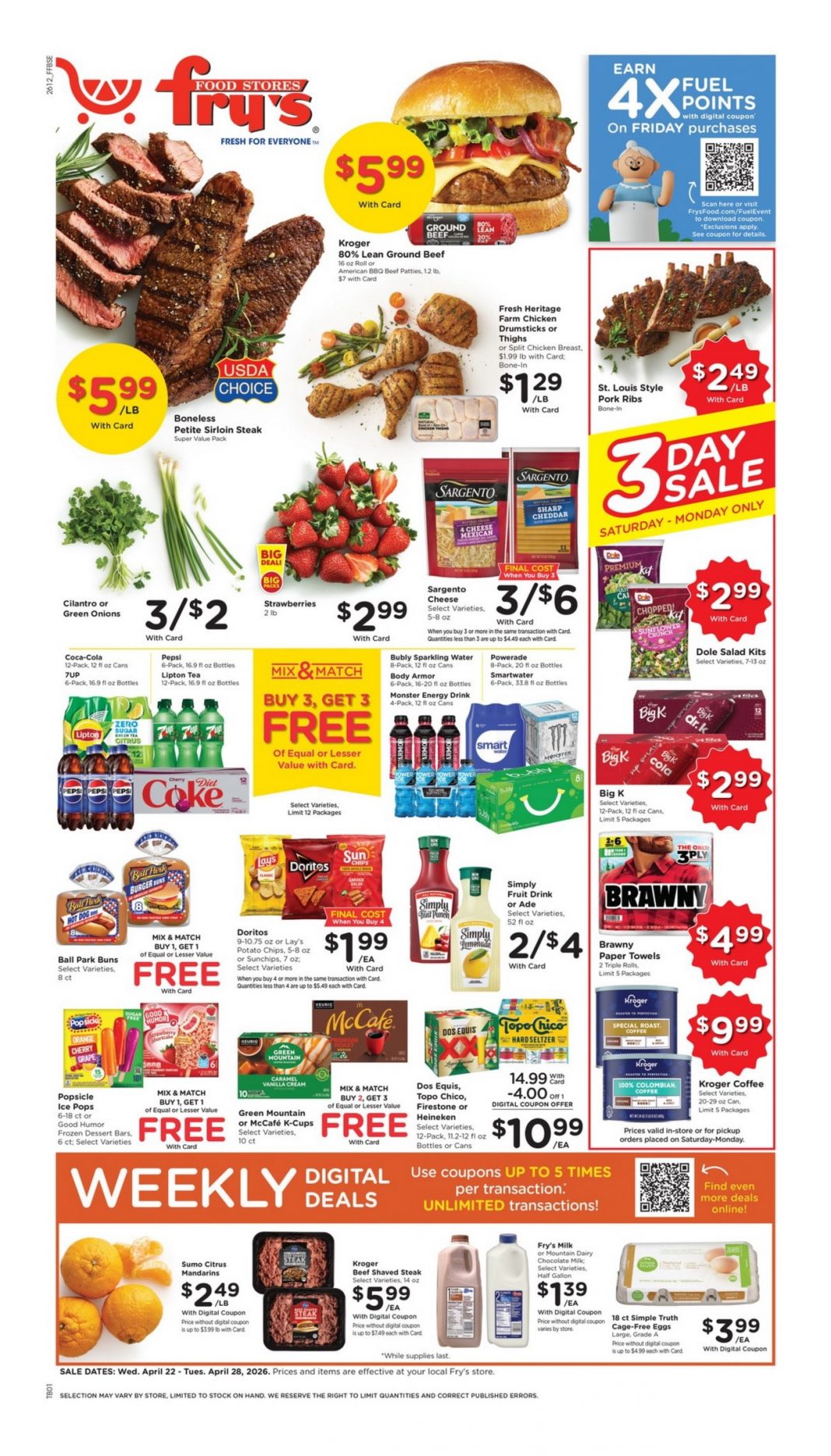 Fry's Food Weekly Ad Apr 22 – Apr 28, 2026