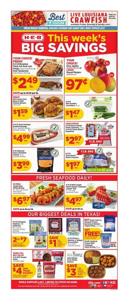 HEB Weekly Ad Apr 22 – Apr 28, 2026
