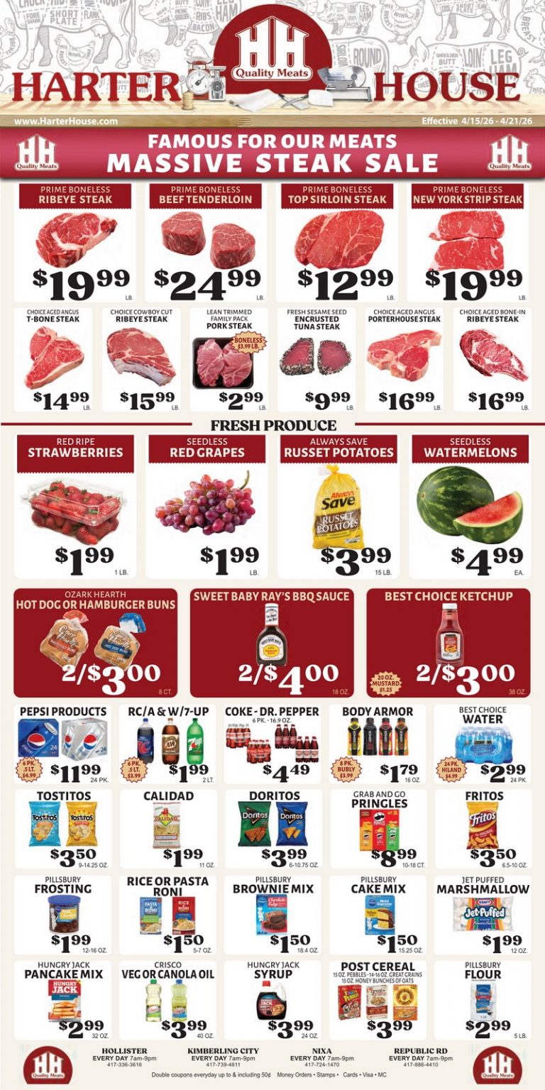 Harter House Weekly Ad Apr 15 – Apr 21, 2026