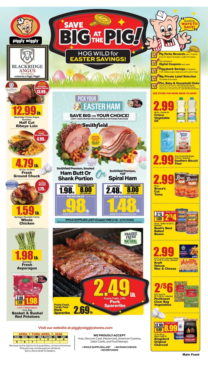 Piggly Wiggly Weekly Ad Apr 01 – Apr 07, 2026 (Easter Promotion Included)