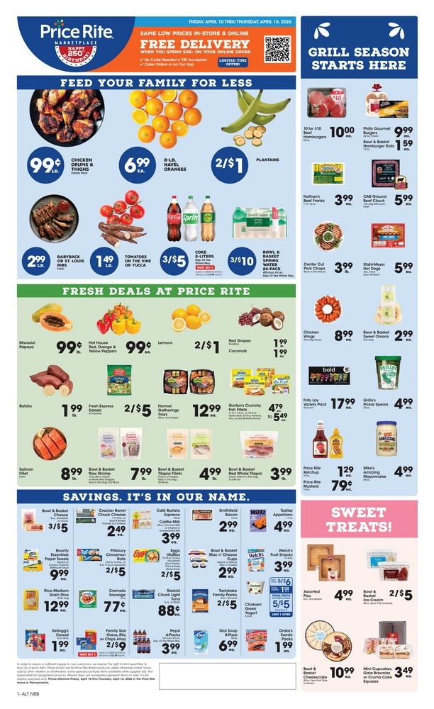 Price Rite Weekly Ad Apr 10 – Apr 16, 2026