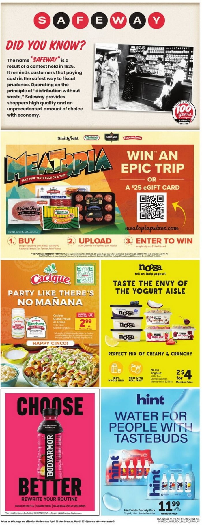 Safeway Weekly Ad Apr 29 – May 05, 2026