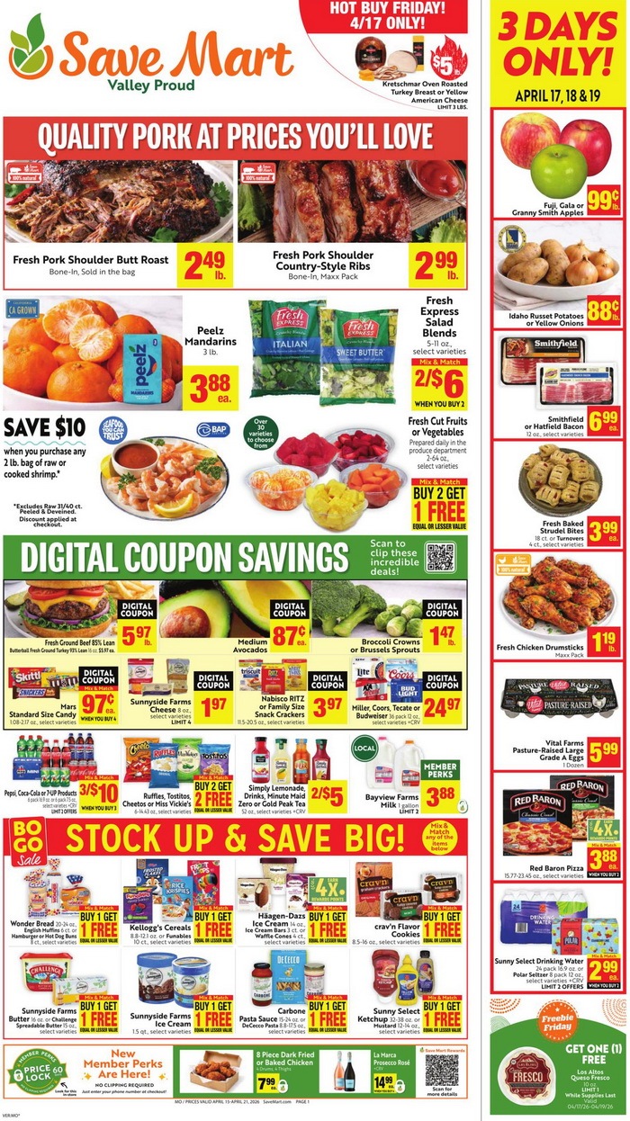 Save Mart Supermarkets Weekly Ad Apr 15 – Apr 21, 2026