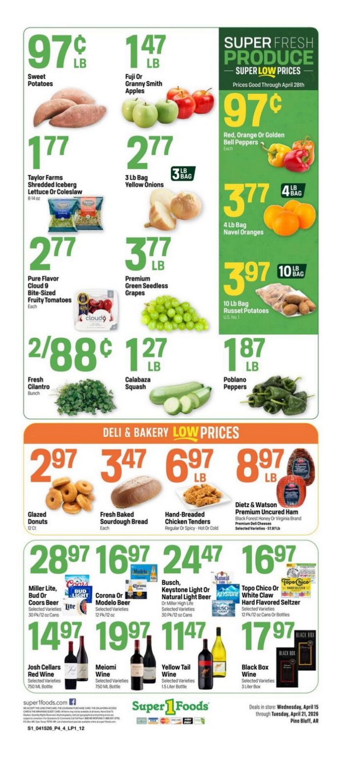 Super 1 Foods Weekly Ad Apr 15 – Apr 21, 2026