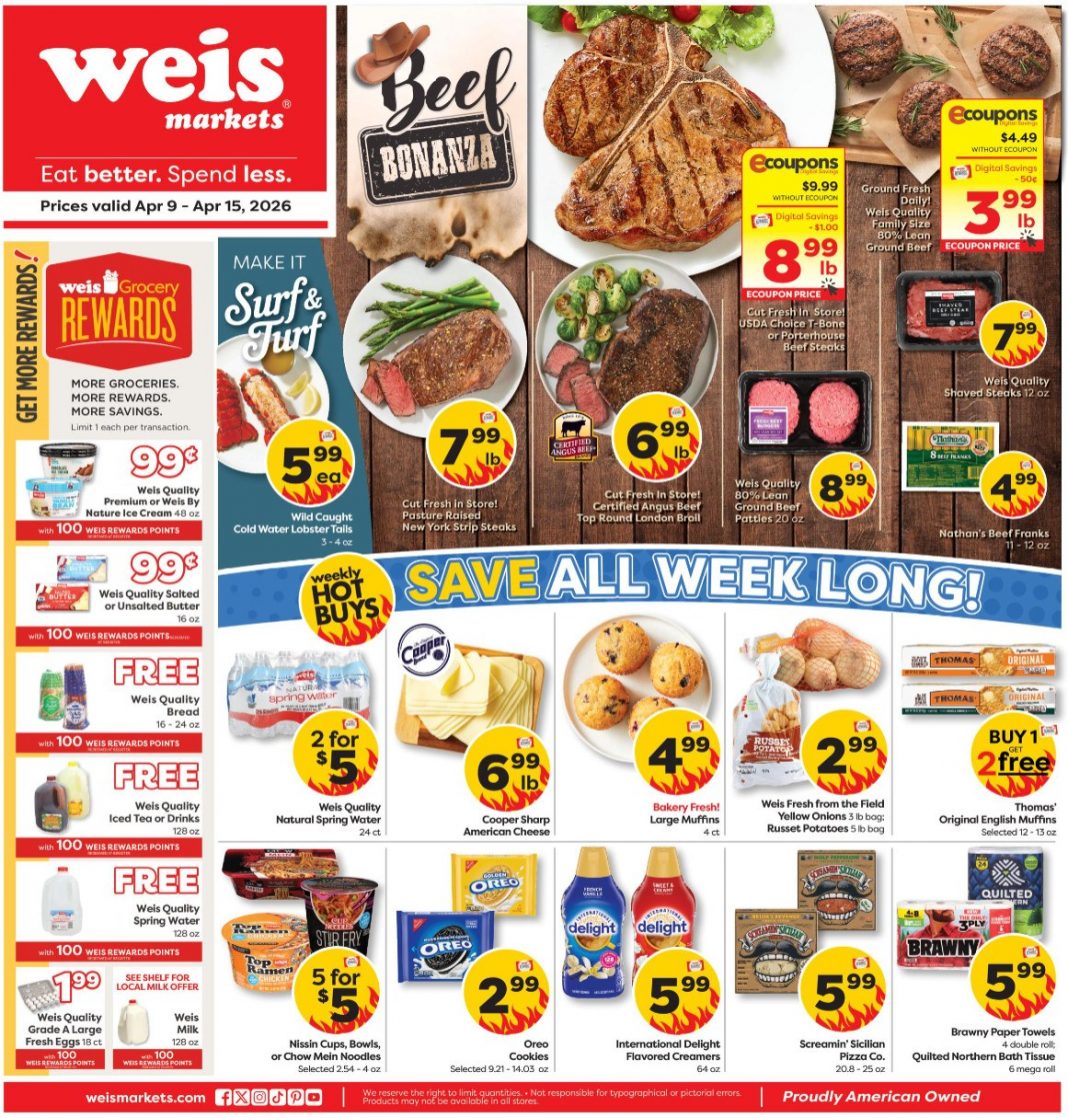 Weis Markets Weekly Ad Apr 09 – Apr 15, 2026