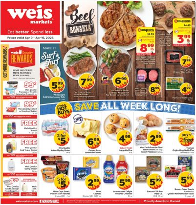 Weis Markets Weekly Ad Apr 09 – Apr 15, 2026