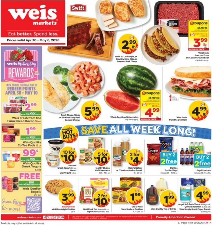 Weis Markets Weekly Ad Apr 30 – May 06, 2026