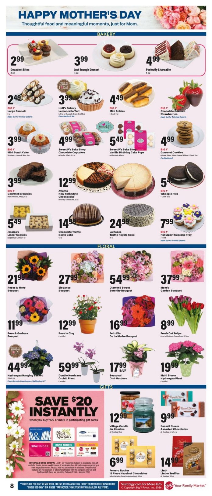 Big Y Weekly Ad May 07 – May 13, 2026 (Mother's Day Promotion Included)