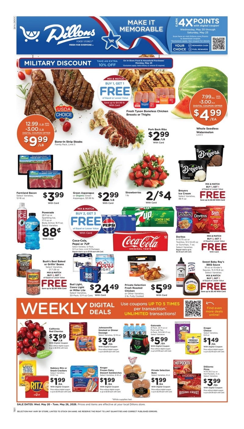 Dillons Weekly Ad May 20 – May 26, 2026 (Memorial Day Promotion Included)