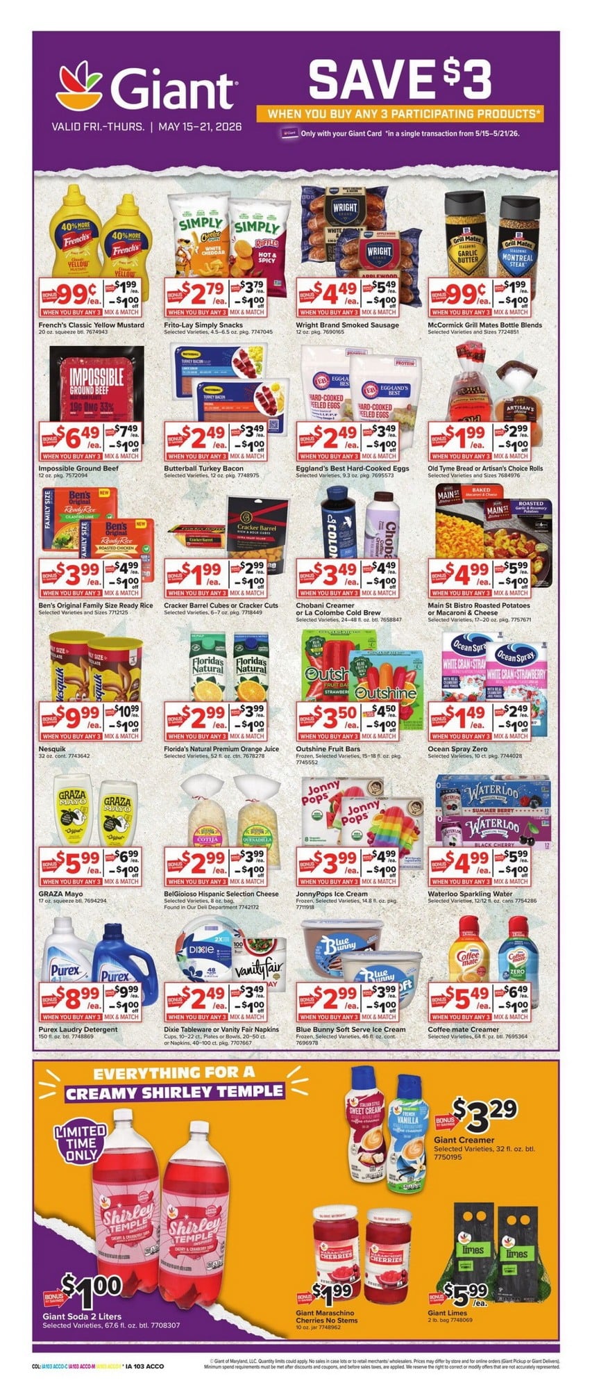 Giant Food Weekly Ad May 15 – May 21, 2026