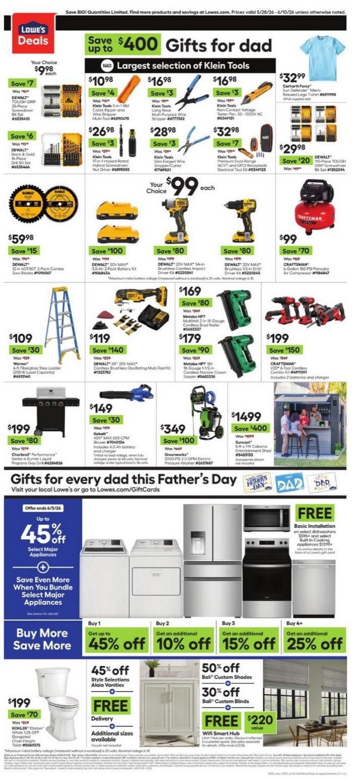 Lowe's Weekly Ad May 28 – Jun 10, 2026 (Father's Day Promotion Included)