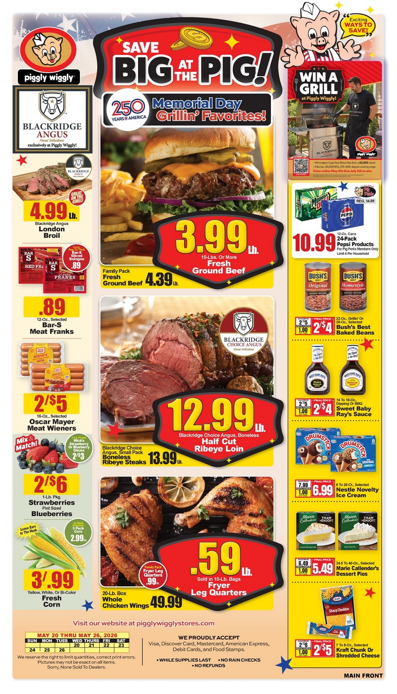 Piggly Wiggly Weekly Ad May 20 – May 26, 2026 (Memorial Day Promotion ...
