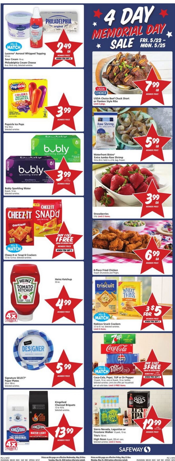 Safeway Weekly Ad May 20 – May 26, 2026 (Memorial Day Promotion Included)