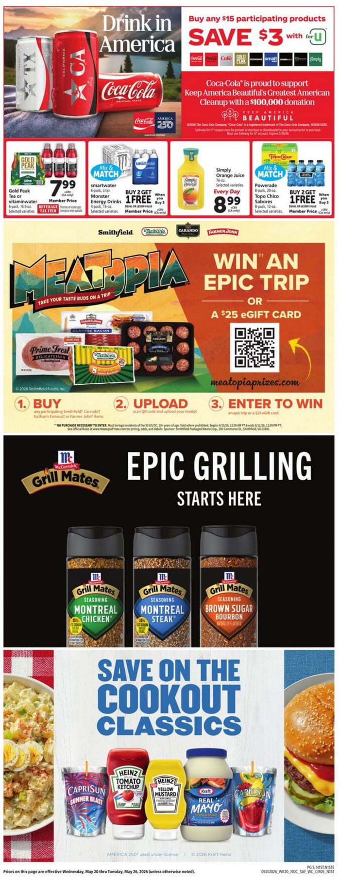 Safeway Weekly Ad May 20 – May 26, 2026 (Memorial Day Promotion Included)
