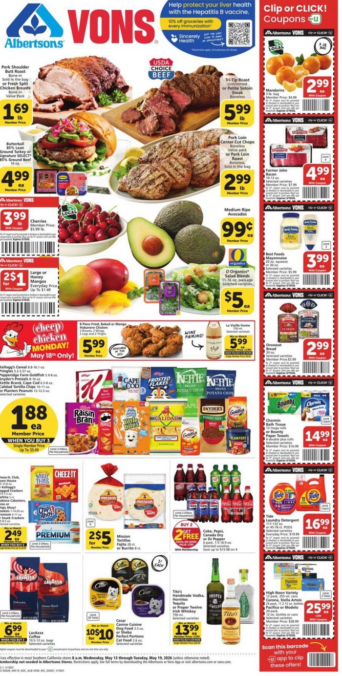 Vons Weekly Ad May 13 – May 19, 2026
