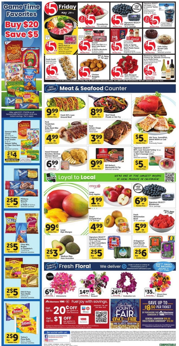 Vons Weekly Ad May 27 – Jun 02, 2026