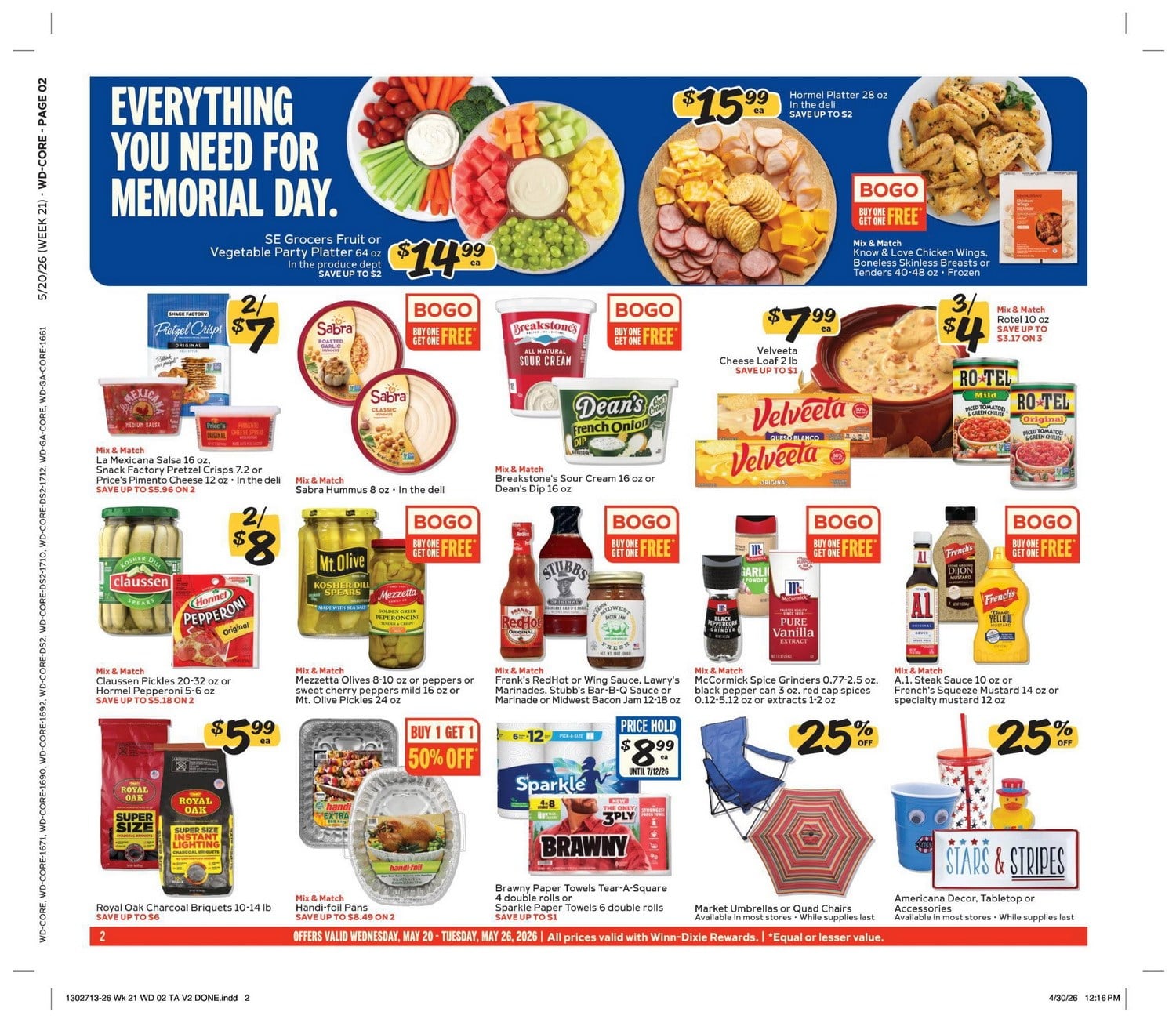 Winn-Dixie Weekly Ad May 20 – May 26, 2026 (Memorial Day Promotion ...