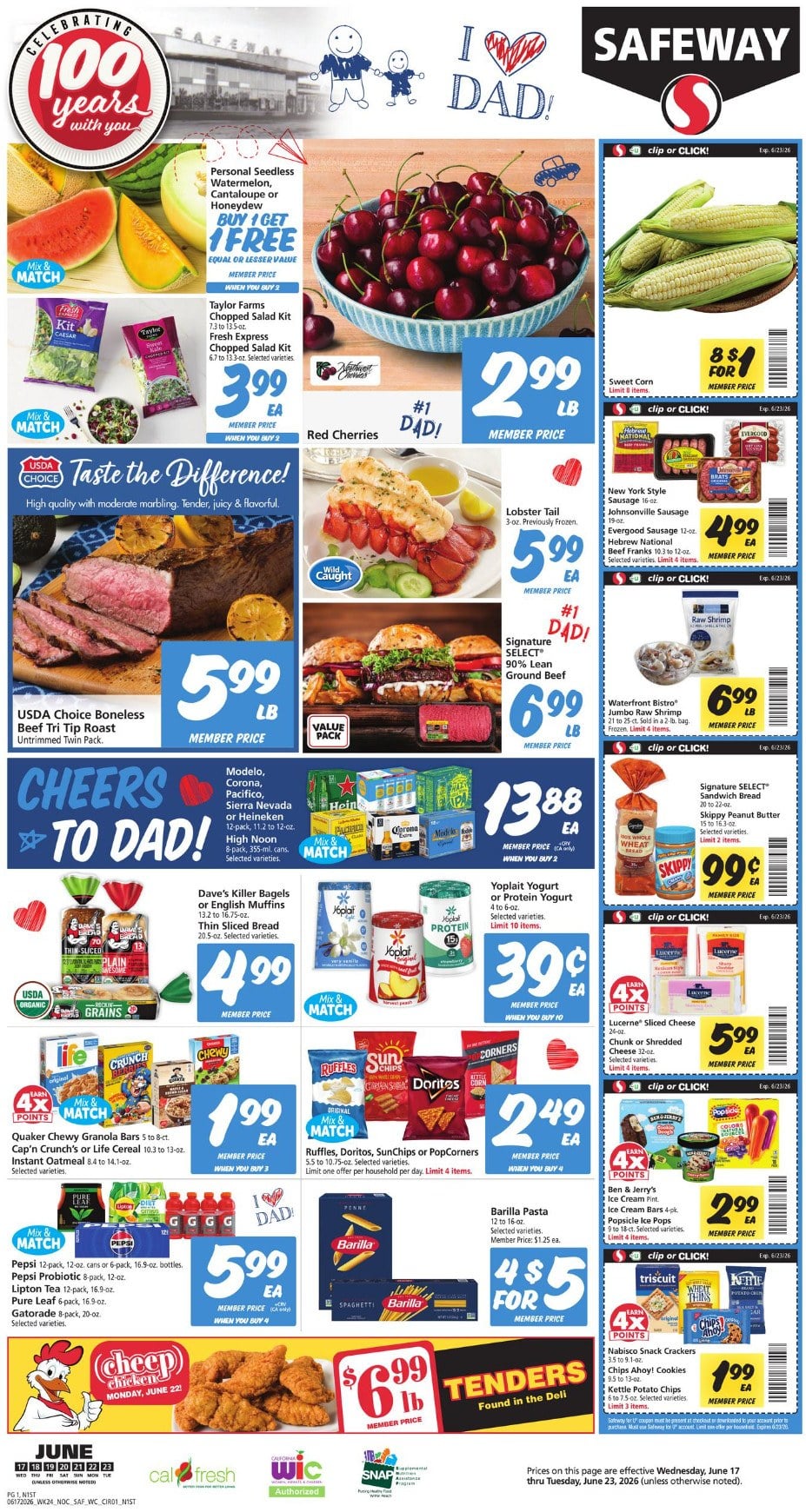 Safeway Weekly Ad Jun 17 – Jun 23, 2026 (Father's Day Promotion Included)