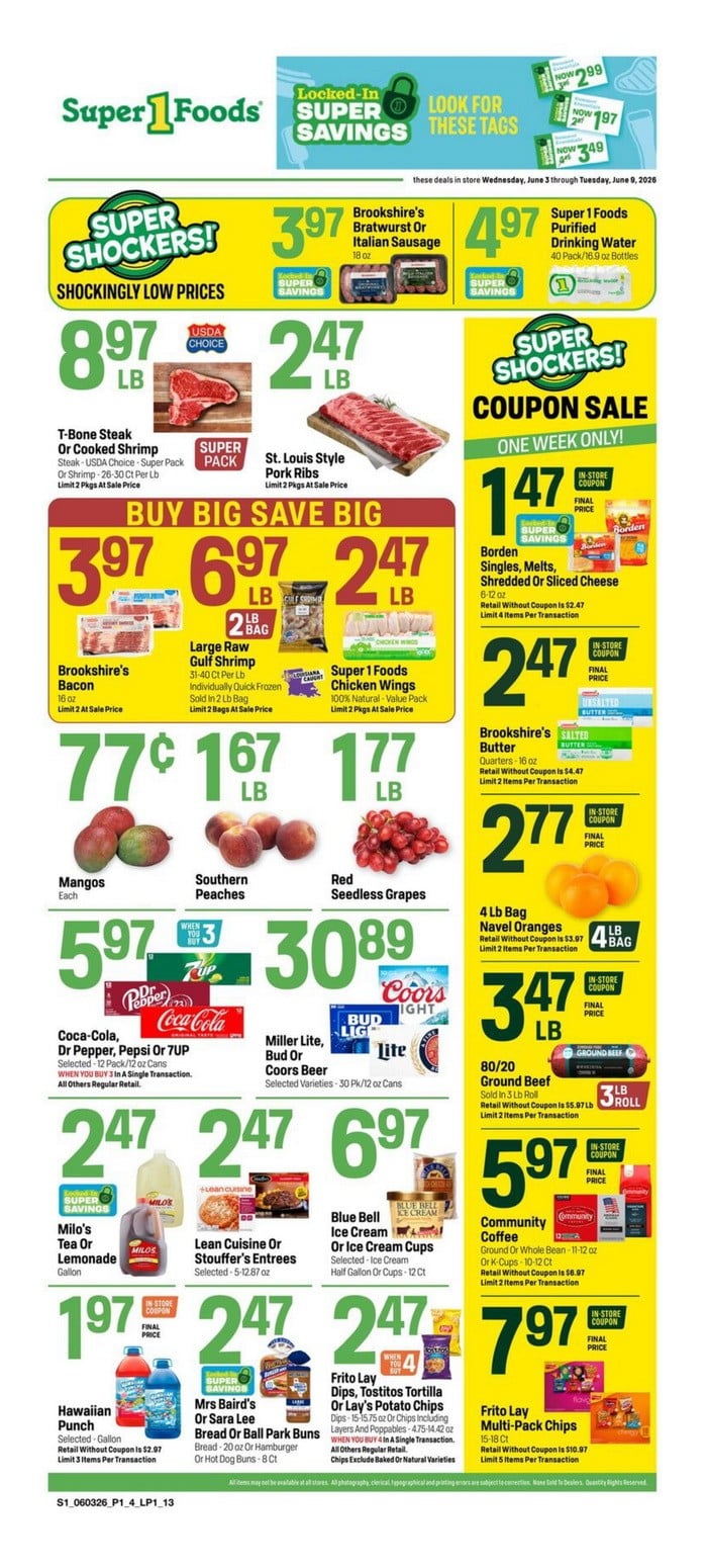Super 1 Foods Weekly Ad Jun 03 – Jun 09, 2026