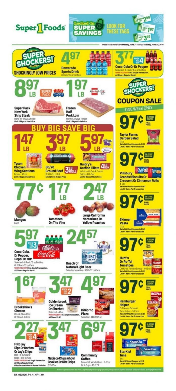 Super 1 Foods Weekly Ad Jun 24 – Jun 30, 2026