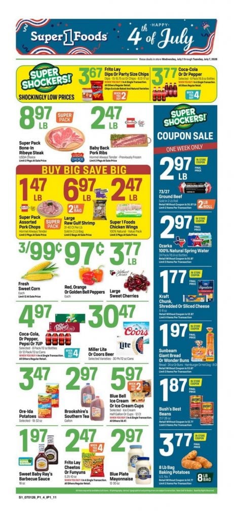 Super 1 Foods Weekly Ad Jul 01 – Jul 07, 2026 (Independence Day ...