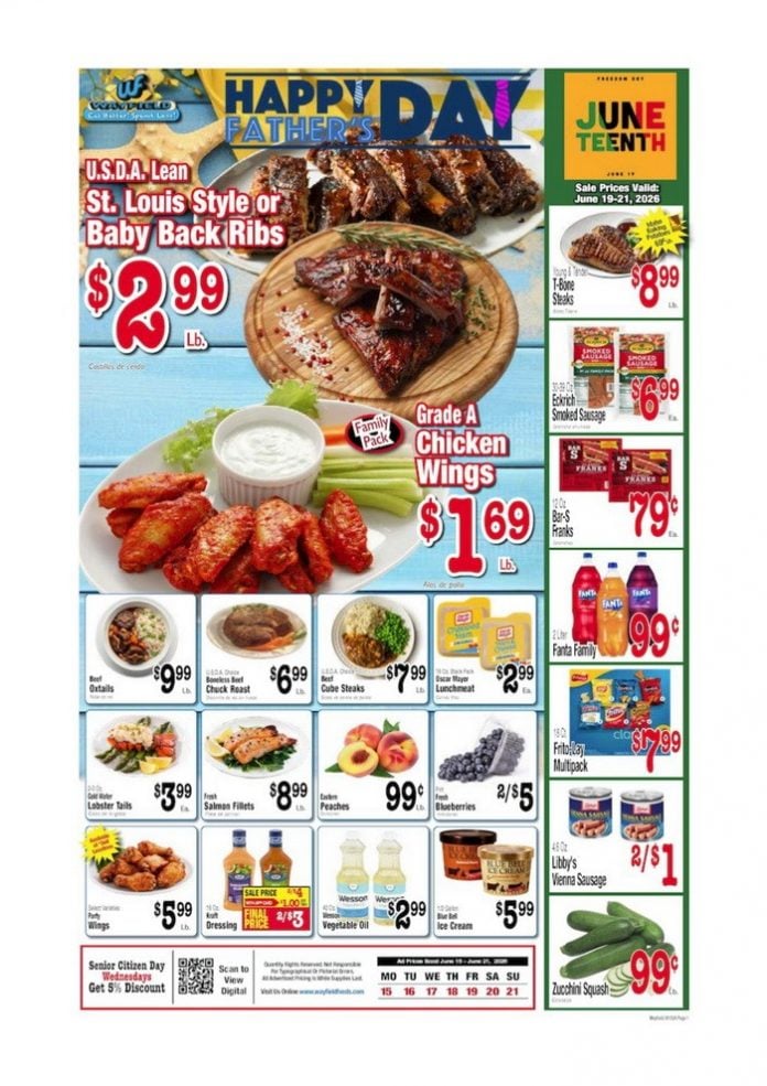 Wayfield Foods Weekly Ad Jun 15 – Jun 21, 2026 (Father's Day Promotion ...