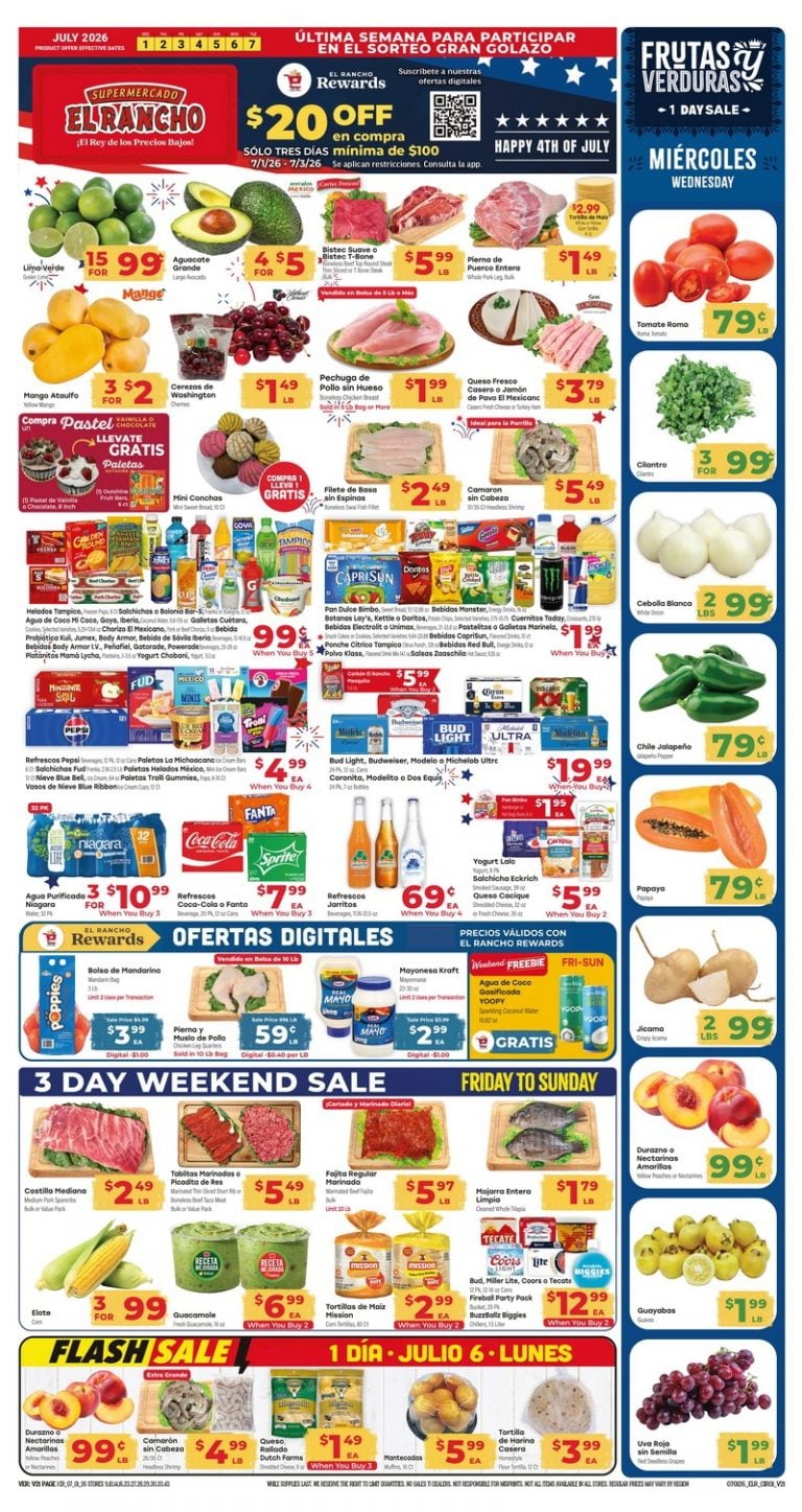 El Rancho Weekly Ad Jul 01 – Jul 07, 2026 (Independence Day Promotion ...